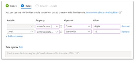 Create Ios Android Filters In Microsoft Intune