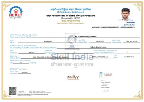 dataanalyst machinelearning pmkvy skillsindia aiengineer
