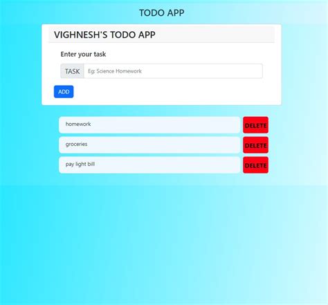 GitHub Vighneshadelkar Todo App