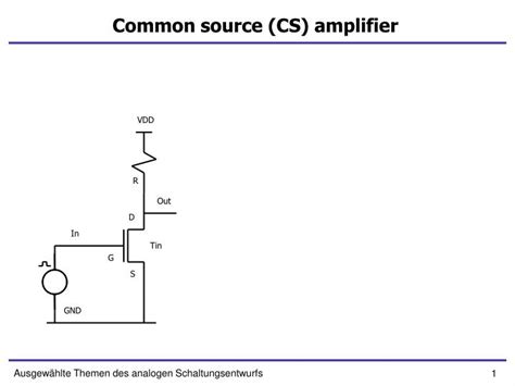 ppt common source cs amplifier powerpoint presentation free
