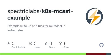 GitHub Spectriclabs K S Mcast Example Example Write Up And Files For Multicast In Kubernetes
