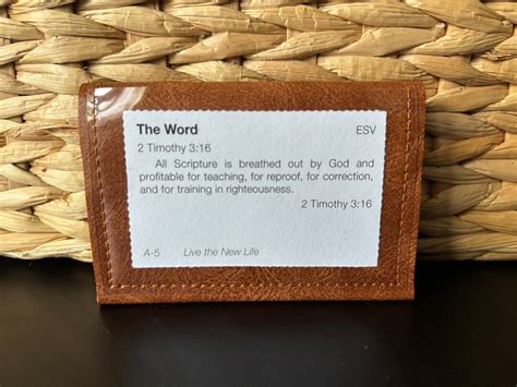 Scripture Memory Verse Pack Tan Leather Etsy