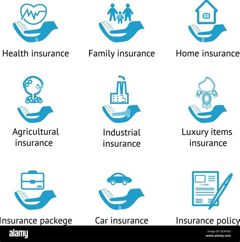Vector Insurance Icons Set Stock Vector Image And Art Alamy