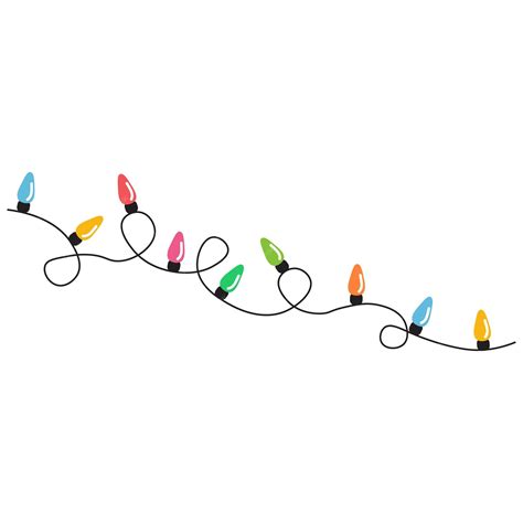 Premium Vector Christmas Lights String Isolated On White Background