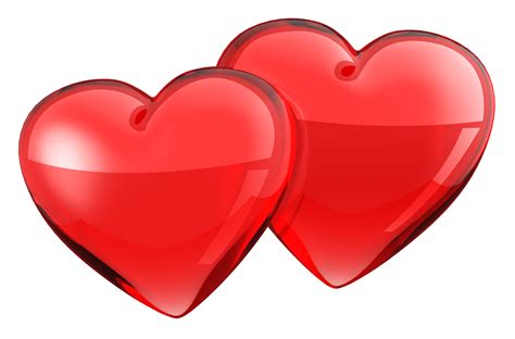 Two Red Hearts Clipart