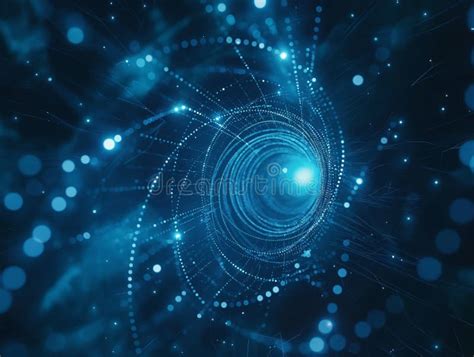 Abstract Blue Digital Spiral With Light Particles Stock Image Image Of Tech Abstract 319591739