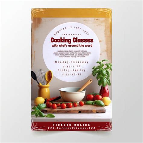 Cooking Classes Poster Template Restaurant Organic Food Banner