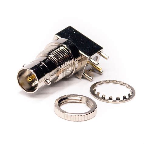 BNC Female Right Angle PCB Connector Through Hole Mount MetabeeAI