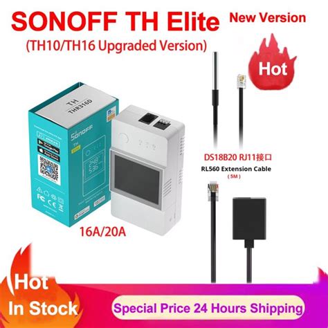 SONOFF TH Elite THR316D THR320D 16A 20A Wifi Smart Temperature And Humidity Sensor Monitoring