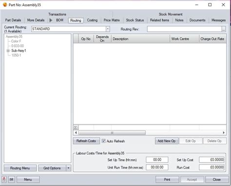 Quick Start Guide Entering A Routing