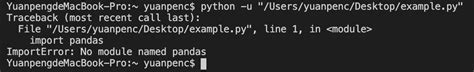 Python Importerror No Module Named Pandas On Vscode But No Errors