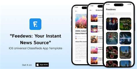 Feedews Ios Universal News App Template Swift By Cubycode Codecanyon