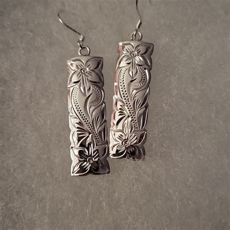 Hawaiian Heritage Island Heritage Sterling Silver Earrings Hawaiian