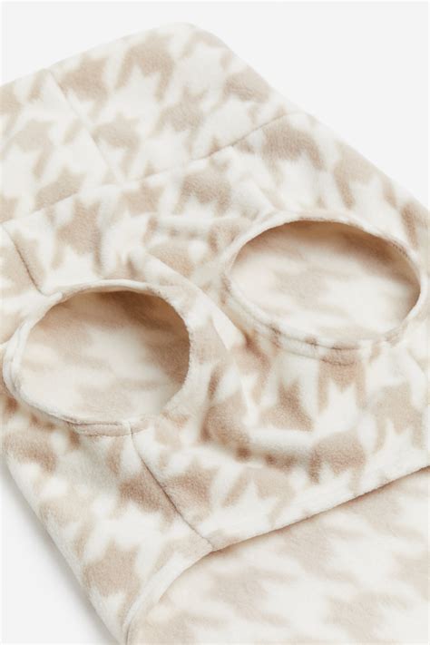 반려견 플리스 탑 화이트하운드투스 패턴 Men Handm Kr