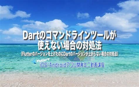 Flutter Dartのコマンドラインツールが使えない場合の対処法（flutterのバージョンを上げたのにdartのバージョンが上がらない場合の対処法） みんプロ式 40代からの
