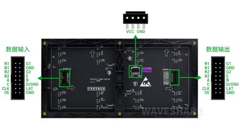 rgb全彩led点阵5mm间距显示屏64×32 亮度可调