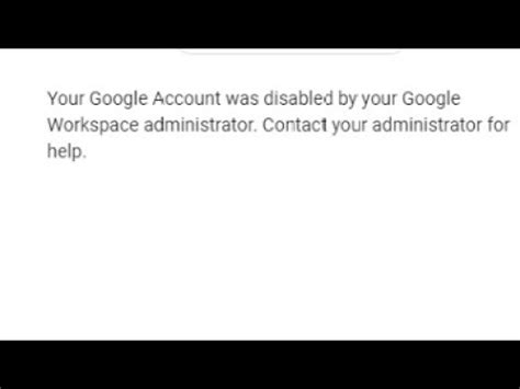 Fix Your Google Account Was Disabled By Your Google Workspace Administrator Problem Solve YouTube