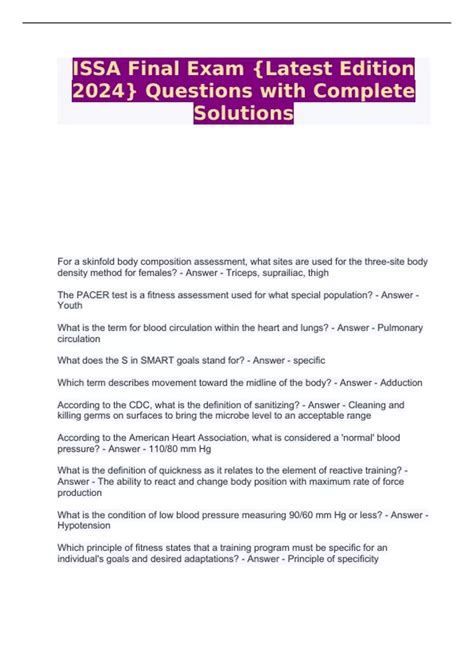 Issa Final Exam {latest Edition 2024} Questions With Complete Solutions Issa Stuvia Us
