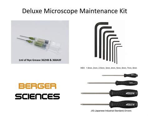 Microscope Nye Grease Kit With Jis Screwdrivers And Metric Hex Wrenches