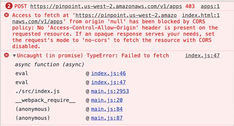 Pinpoint APIs Are Failing At Runtime With A Cors Issue Issue Aws Aws Sdk Js V GitHub