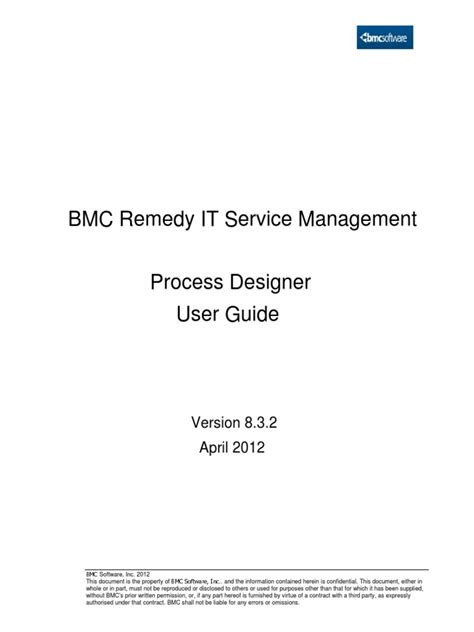 bmc remedy it service management process designer user guide pdf