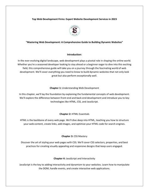Ppt Best Web Development Firm Ansumiti Technosoft Pvt Pdf