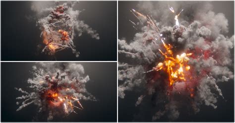 procedural explosion vfx made in houdini and nuke