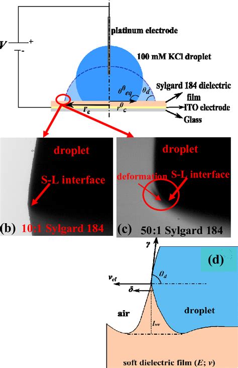 A The Schematic Of The Droplet And Dielectric System Used For