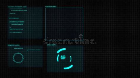 Digital Hud Graphic Of Screen 3d Futuristic User Interface Glow Gui Digital Text And Number