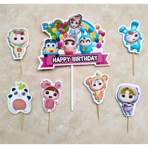 Cake Topper Hiasan Kue Ulang Tahun Tema Doby And Disy Exploring Journey Lazada Indonesia