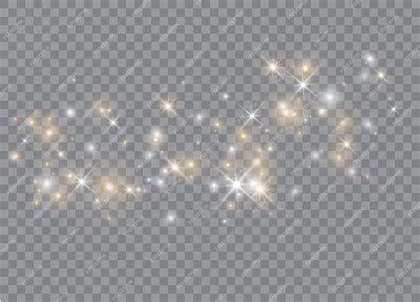 빛 광선 효과 별 투명 배경에 벡터 반짝 크리스마스 추상 패턴 반짝이 마법의 먼지 입자 프리미엄 벡터