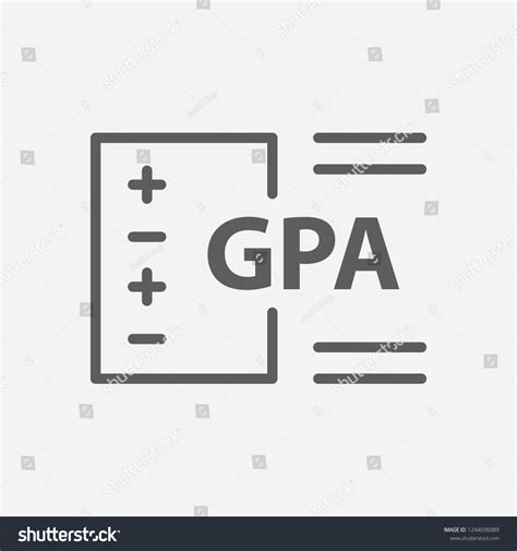 Gpa Icon Line Symbol Isolated Vector Stock Vector Royalty Free