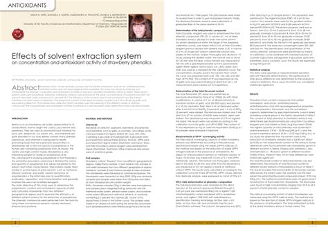 Pdf Effects Of Solvent Extraction System On Concentration And Antioxidant Activity Of