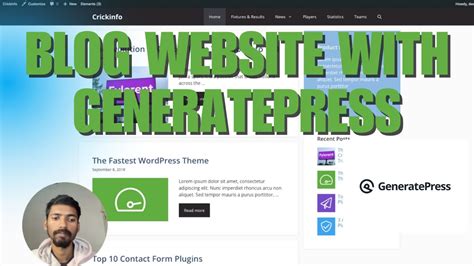 Create A Blog Website With Generatepress On Wordpress In 2025 Youtube