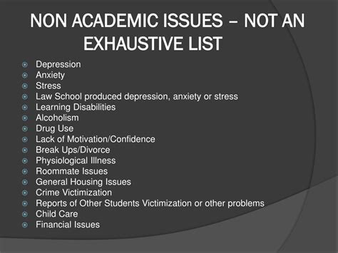 PPT RECOGNIZING NON ACADEMIC ISSUES THAT IMPACT Babe PERFORMANCE PowerPoint Presentation