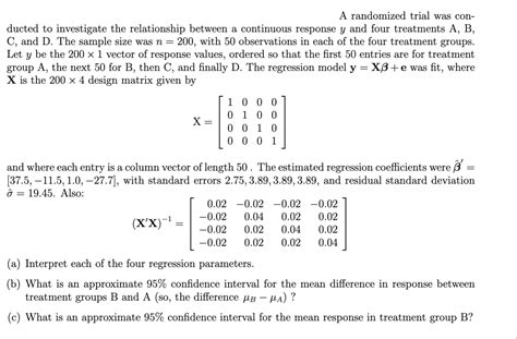 Solved A Randomized Trial Was Conducted To Investigate The Chegg