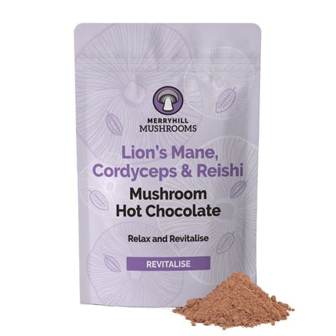 Lions Mane Cordyceps And Reishi Hot Chocolate 18g Delicious Taste