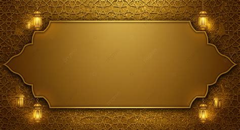 전통적인 이슬람 기하학적 패턴과 랜턴을 특징으로하는 우아한 금 배경 금 배경 이슬람 배경 일러스트 및 사진 무료 다운로드 Pngtree