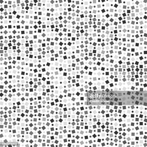 Uneven Gray Grid Pattern Of Circles And Squares High Res Vector Graphic
