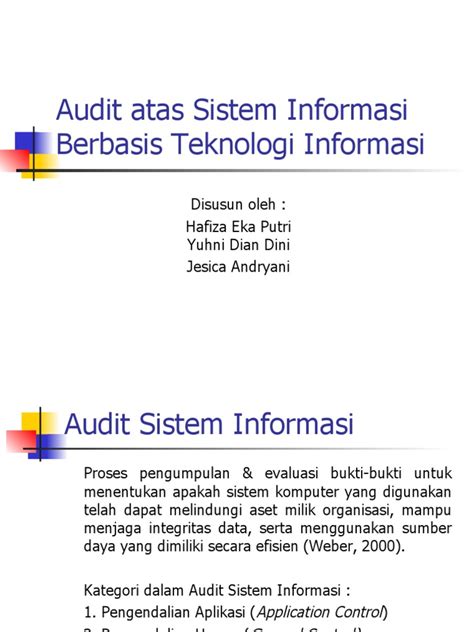 Audit Atas Sistem Informasi Berbasis Teknologi Informasi | PDF