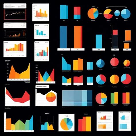Stats Vector Set White Background Isolated A High Premium Ai Generated Vector