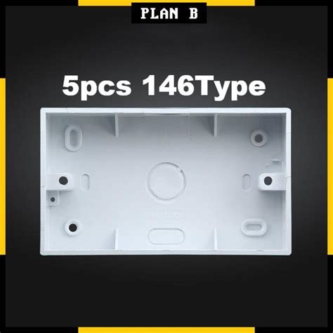 5pcs 146 Type Standard Switch Socket Internal Box Outer Wall Junction