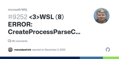 wsl 8 error createprocessparsecommon 782 failed to translate wsl