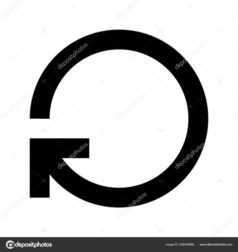 Rotate Clockwise Icon Solid Style Stock Vector By Iconfinder