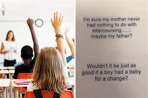 Twitter Post Of Students Hilarious Questions From First Sex Education Class Daily Star
