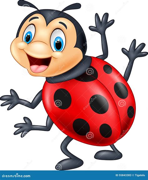 Cartoon Ladybug With Cherry 31937749