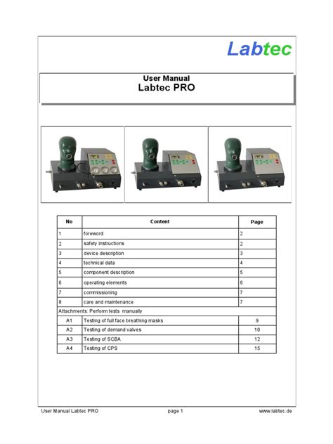 Manual Labtec Pro Pdf Valve Equipment