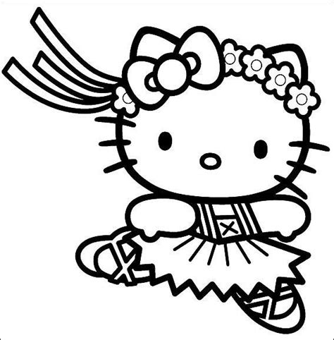 Hello Kitty Ballerina Coloring Pages