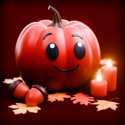 3d Model Cute Fall Pumpkin Scene Turbosquid 2282729