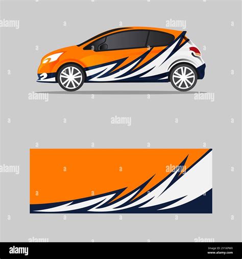Car Sticker Wrap Design Vector Graphic Abstract Lines Racing